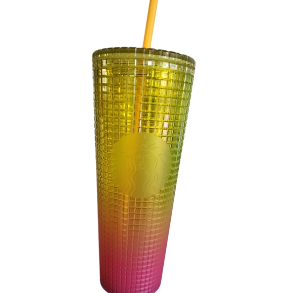 Starbucks | Kitchen | Starbucks Lemon Prism Spray Pink Gradient Ombre ...